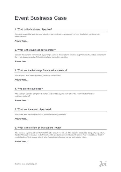 How to plan an event • Joi